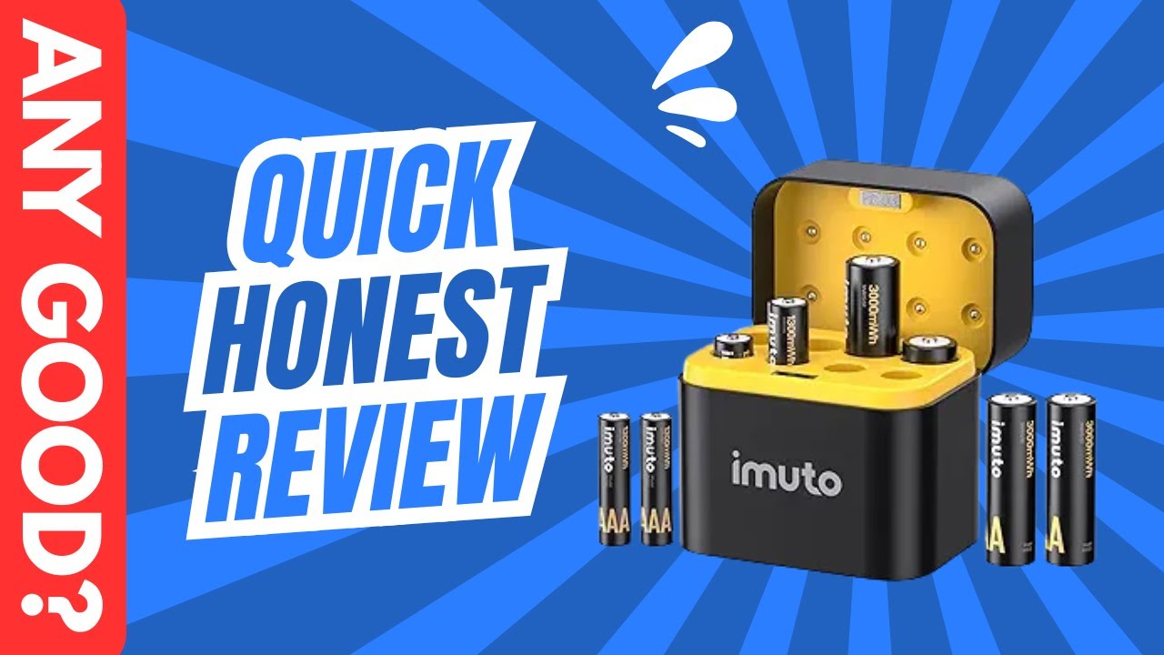 imuto Rechargeable AAA Batteries Lithium 8 Pack with Fast Charger ...