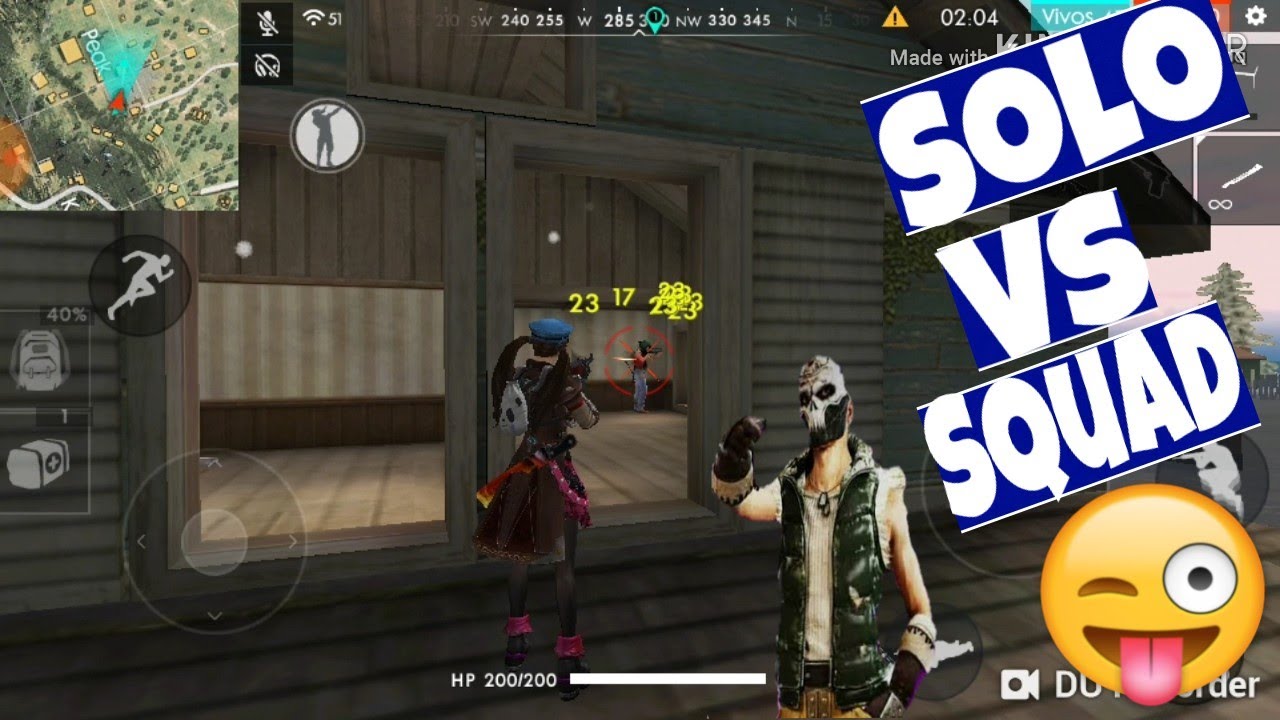 Free fire: Jogando Solo VS Squad. - YouTube