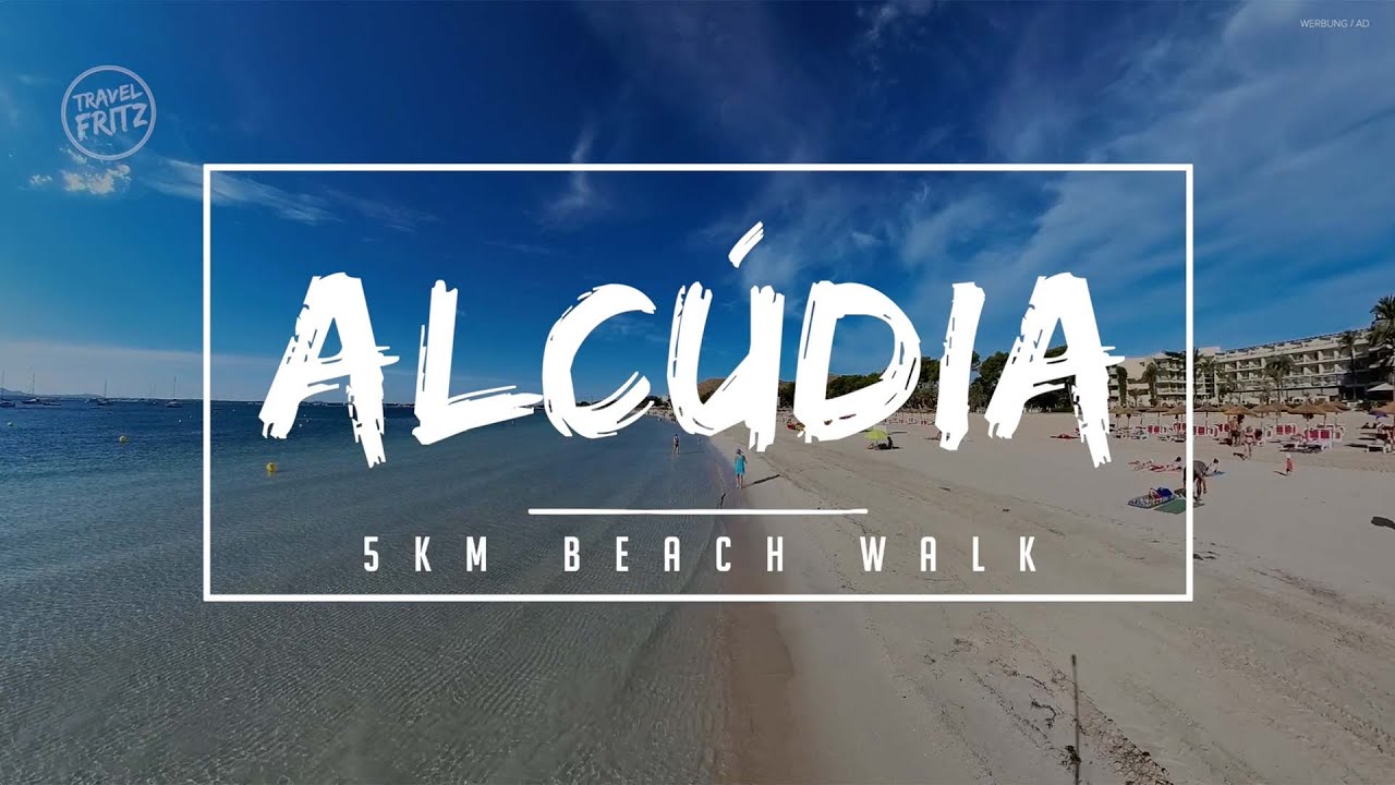 🇪🇸 5 km Beach Walk from Port de Alcúdia to Platja de Muro / Mallorca ...