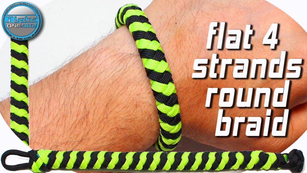 DIY a Flat 4 Strand Round Braid Paracord Bracelet World Of Paracord How ...