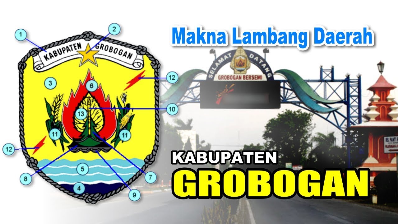 Arti makna Lambang Kabupaten Grobogan - YouTube