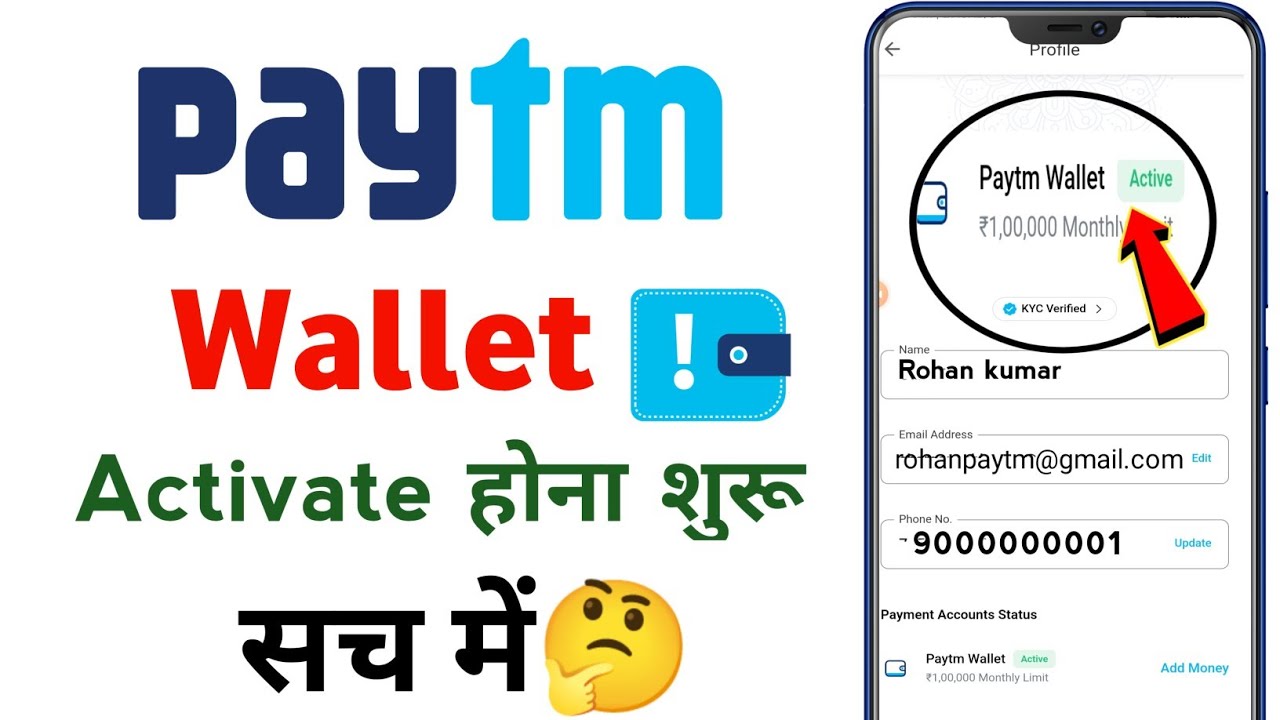 Paytm wallet activate problem | paytm wallet inactive problem | How to ...