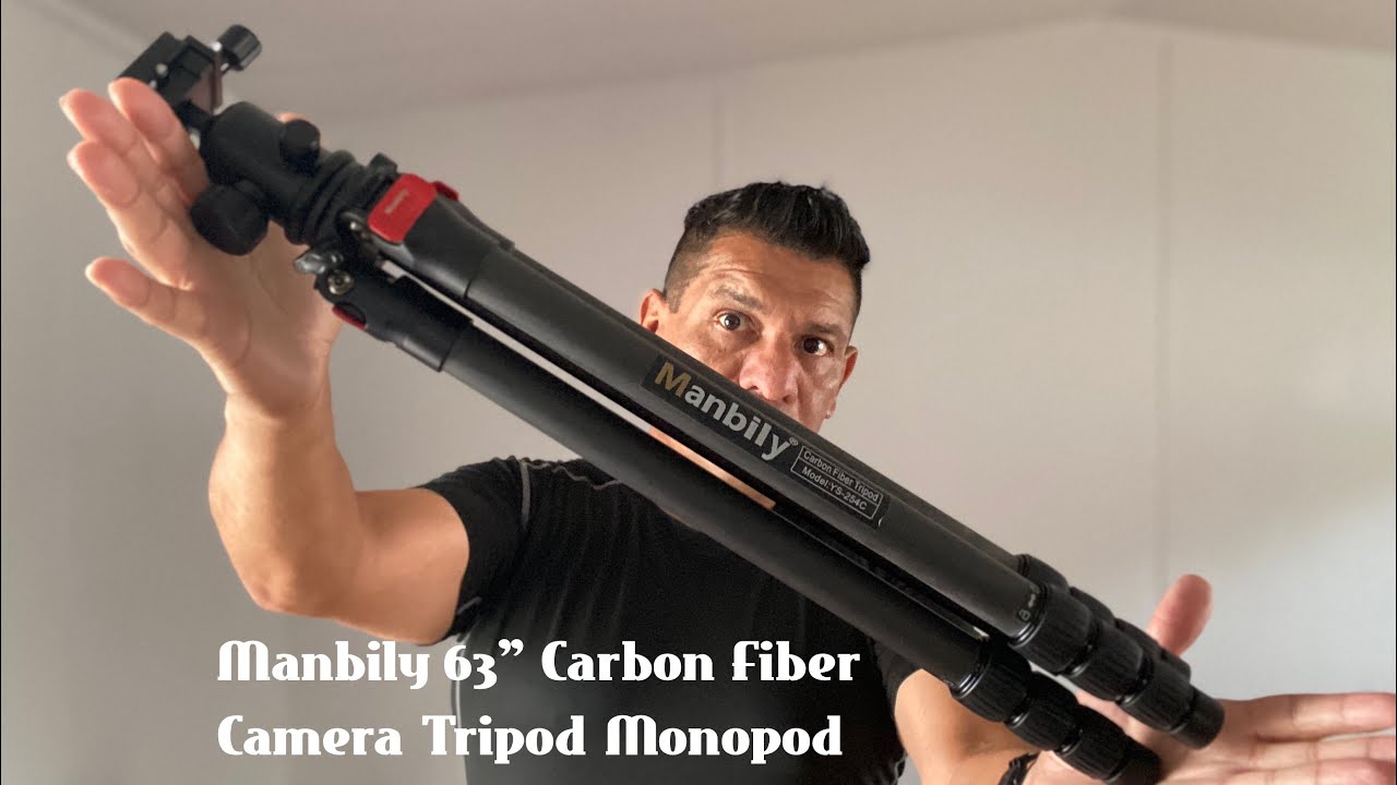 Manbily 63" Carbon Fiber Camera Tripod Monopod - YouTube