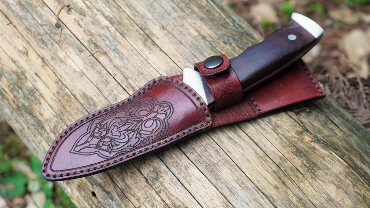 Making a Custom Engraved Leather Knife Sheath - YouTube