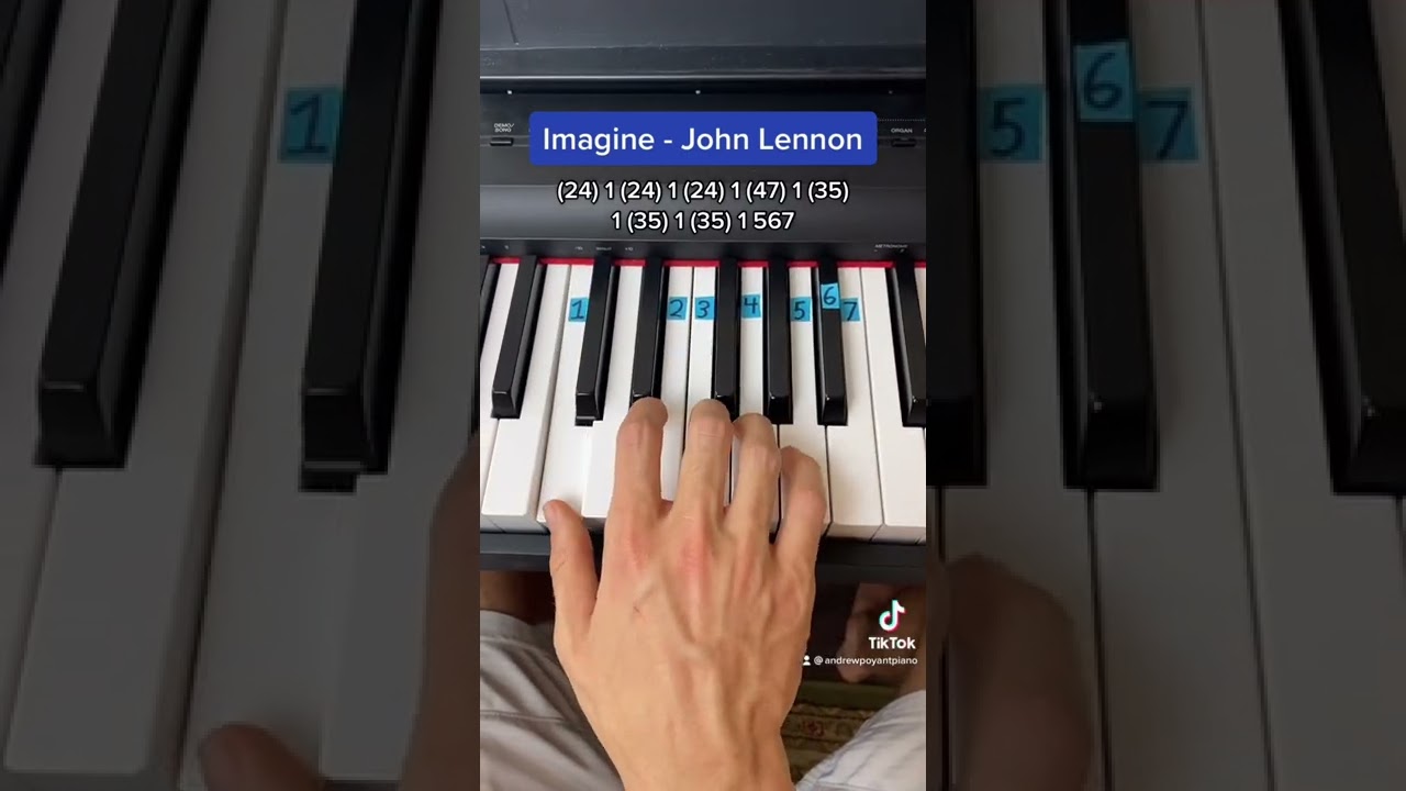 Imagine - John Lennon easy piano tutorial! Acordes - Chordify