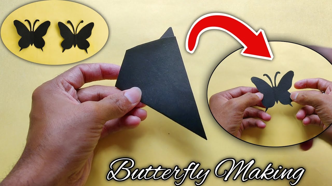 Butterfly Making with paper | How to Make beautiful butterfly at home ...