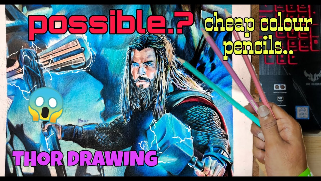 Thor drawing | how to draw thor step by step | Thor(Avengers: Endgame ...