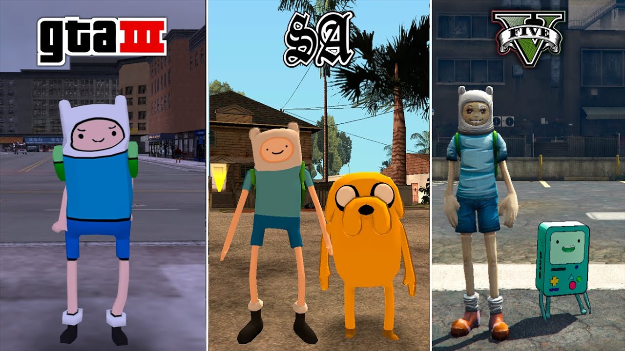 Adventure Time in GTA Games (Evolution) - YouTube