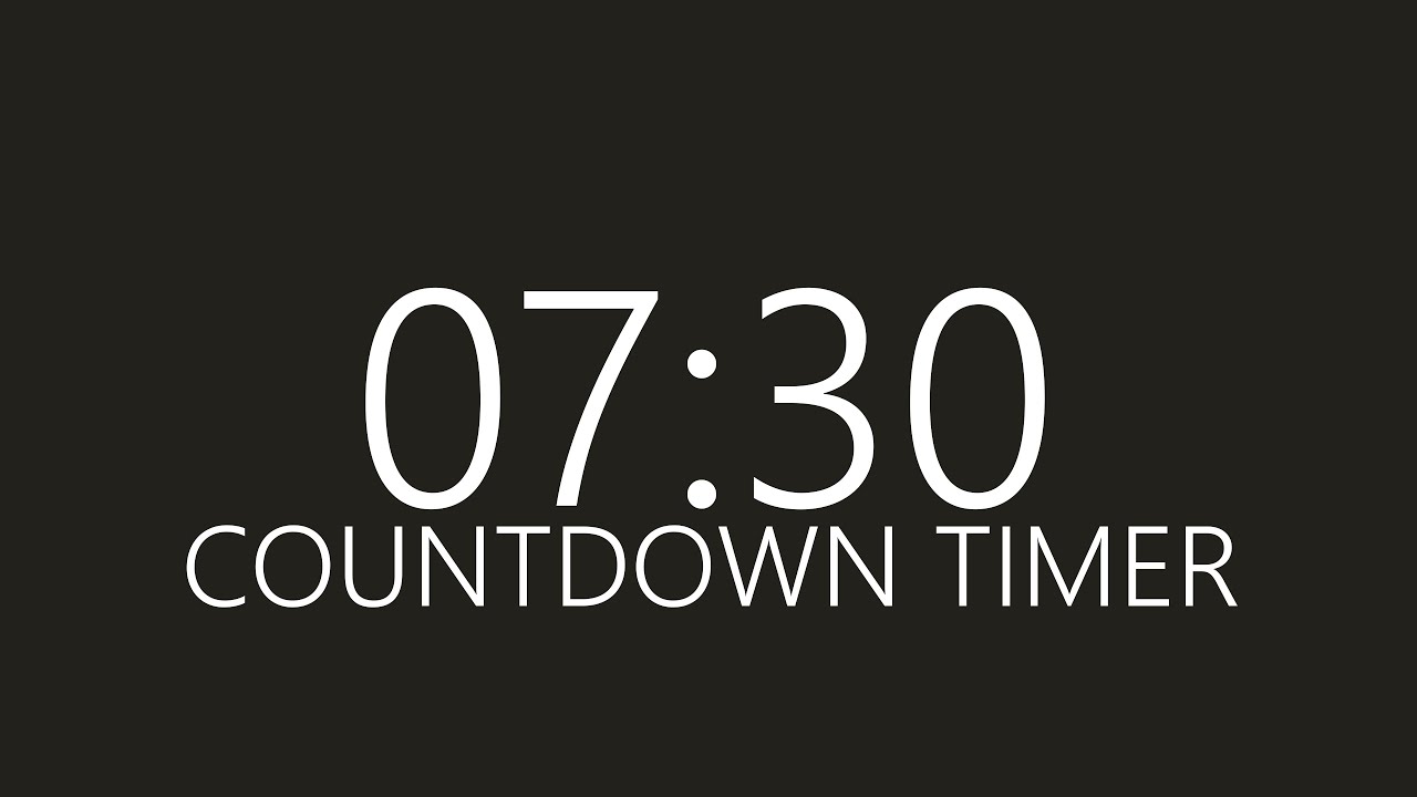 7 Minutes 30 Seconds Timer (Countdown) - YouTube