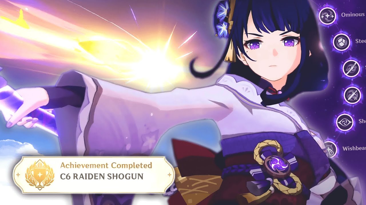 RIDICULOUS raiden rolls (c6 wishing) - YouTube