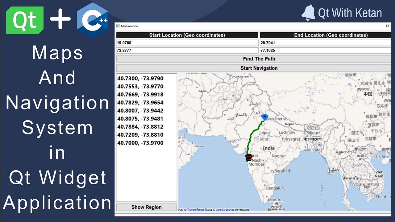 Maps And Navigation System In Qt Widget Application Qt Location And 4706