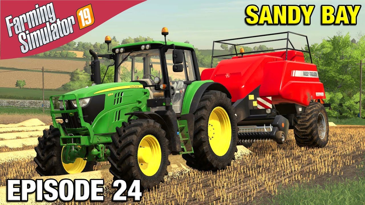 LOTS OF STRAW TO BALE Farming Simulator 19 Timelapse - Sandy Bay ...