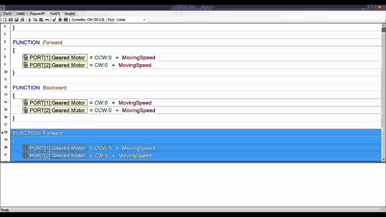 Урок 6. RoboPlus Task. Контроллер CM-100. Поиск и атака противника внутри ограниченной ...