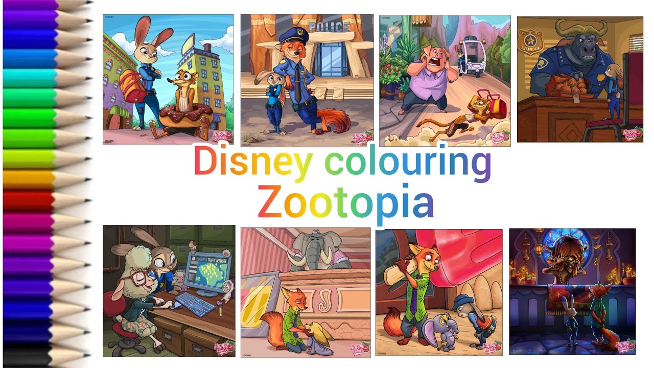 colour by number - Disney Zootopia #trending #viral #relaxing # ...