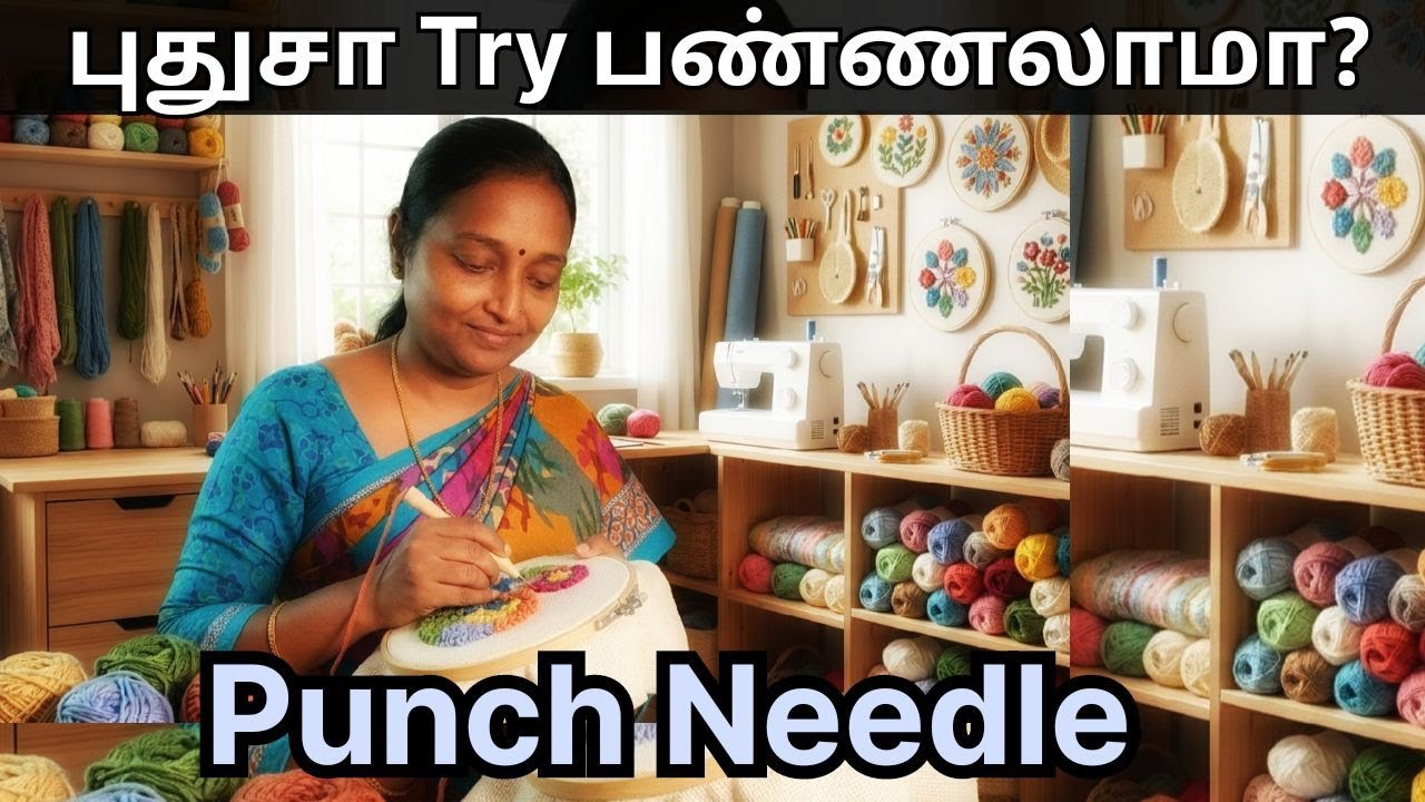 Punch needle try pannalama? // punch needle kit #silentcharm - YouTube