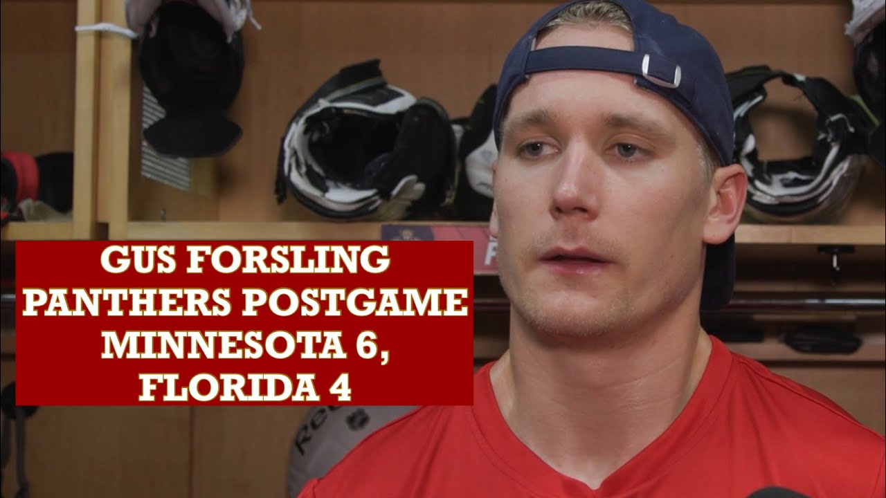 Gus Forsling, Panthers Postgame: Minnesota Wild 6, Florida 4 - YouTube