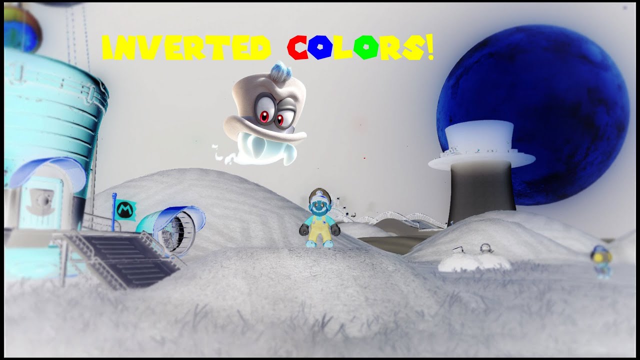 Super Mario Odyssey but the Colors are INVERTED - YouTube