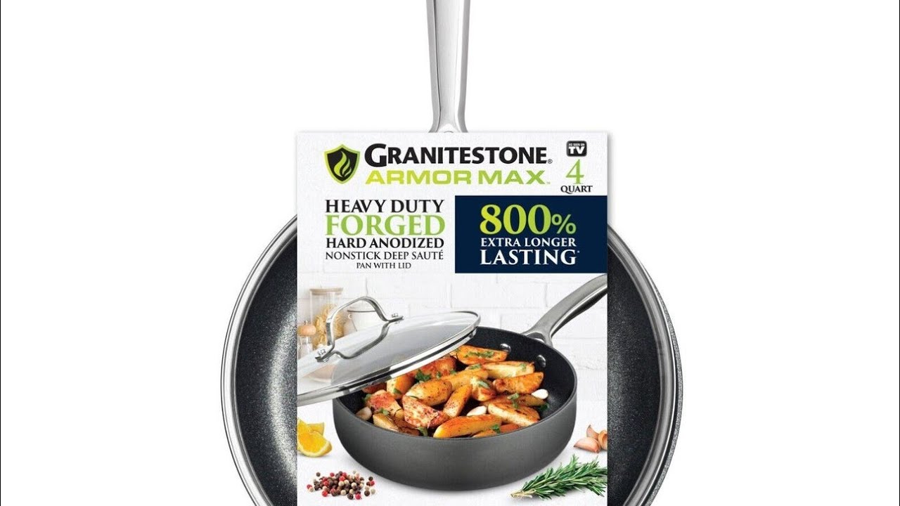 GRANITESTONE° ARMOR MAX Nonstick Fry Pan ''Review'' No oil egg test ...