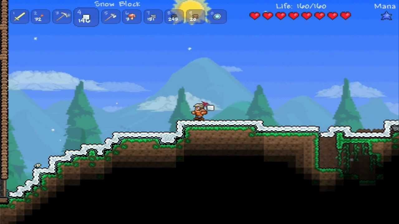 terraria - how to make snow in terraria - YouTube