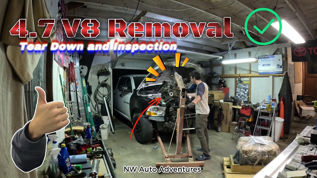 RAM Pro EP 7- Removing and Tearing down the COOKED 4.7 V8 Engine! - YouTube