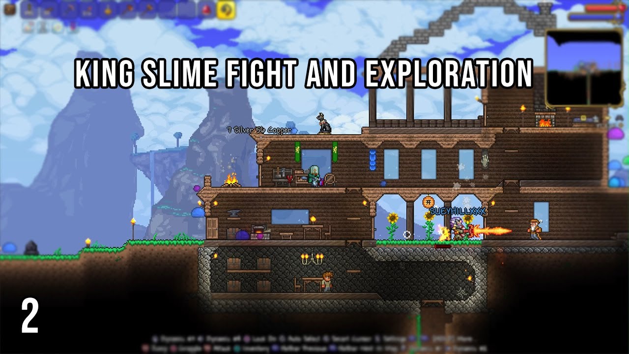 Exploration and Fighting Our First Boss | Terraria - YouTube