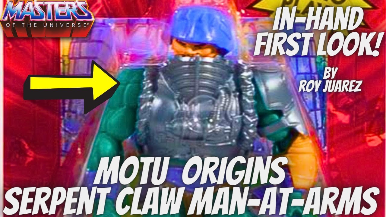 Masters Of The Universe Origins Serpent Claw Man-At-Arms Figure In-Hand ...