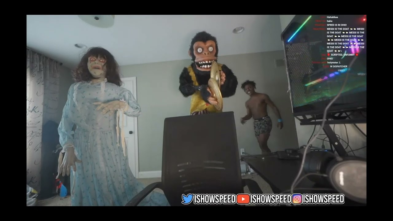 IshowSpeed Exorcist His possed Doll - YouTube