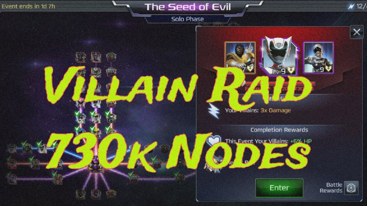 Power Rangers Legacy Wars~730k Nodes~Villain Raid - YouTube