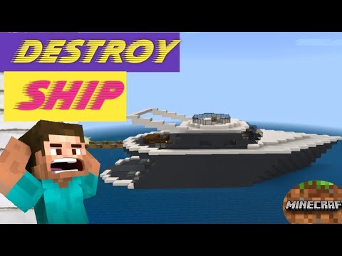 DESTROYED SHIP IN MINECRAFT GAME. - YouTube