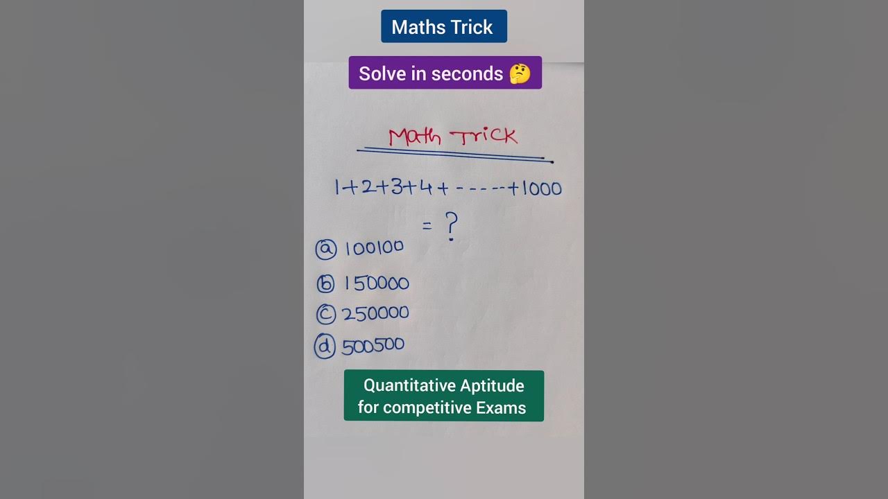 Maths Trick for fast calculation - Quantitative Aptitude - Consecutive numbers#shorts#maths# ...