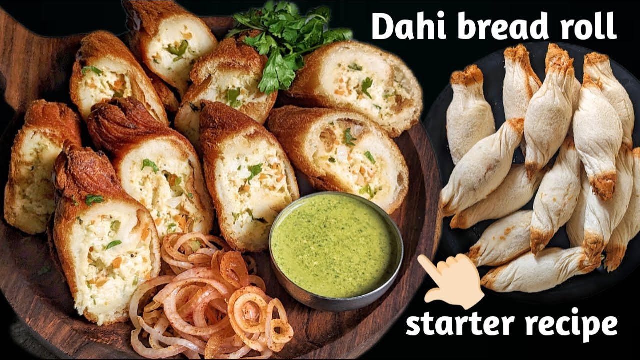 घर में बनाएं Dahi bread roll | Restaurant style starter recipe | Dahi ...