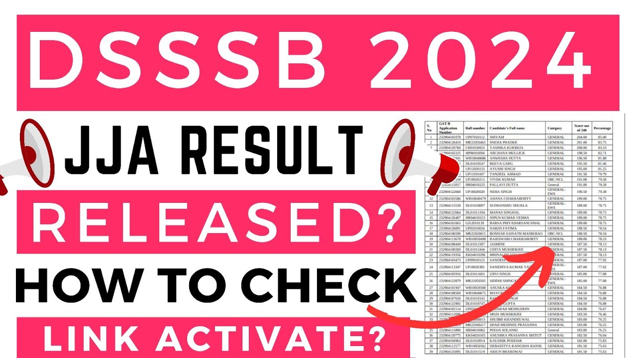 dsssb jja result 2024 | how to check dsssb jja result 2024 | mahir ...