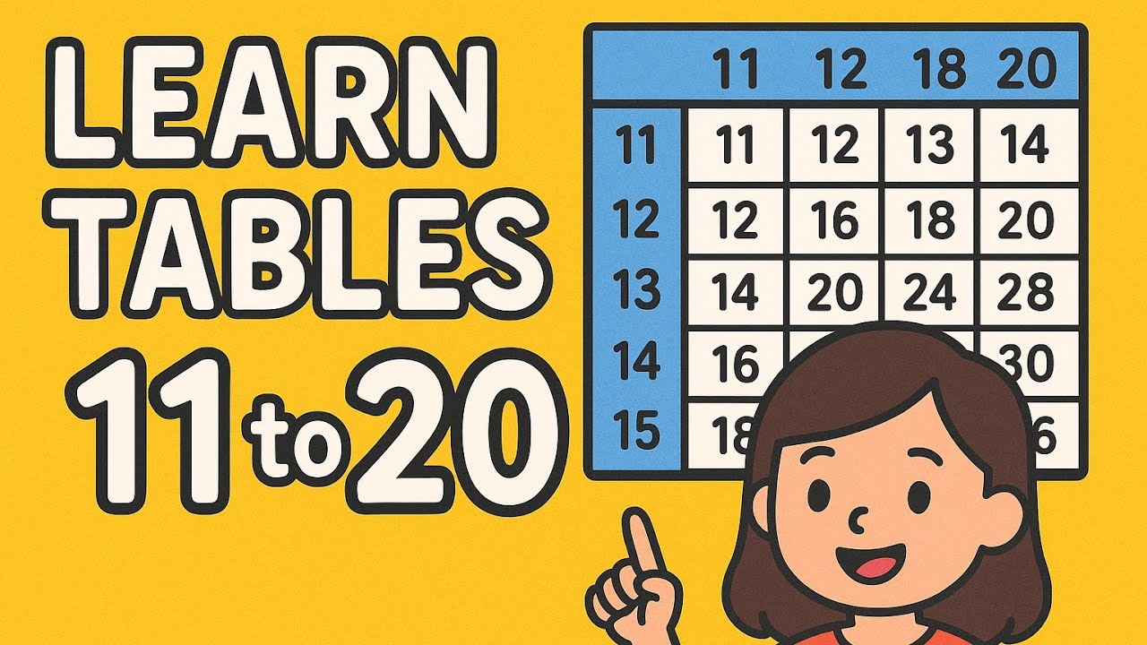 Maths Tables 11 to 20 | Easy math - YouTube