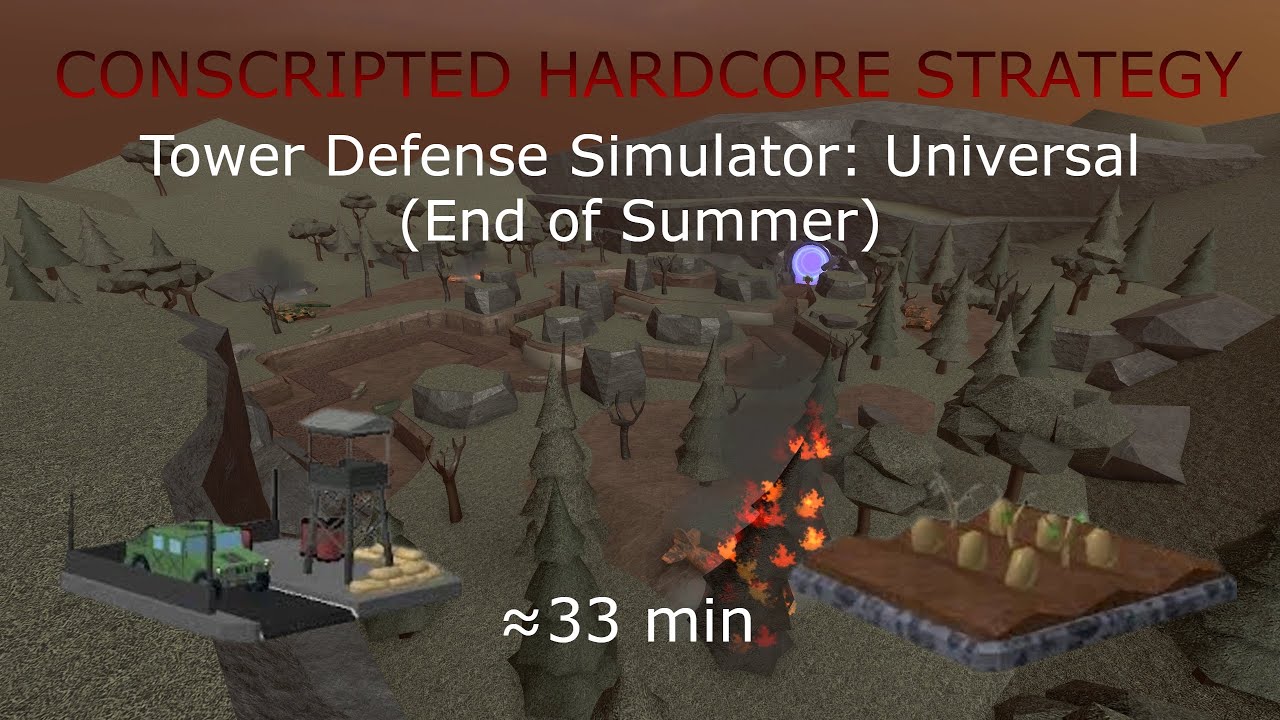 Tower Defense Simulator: Universal | CONSCRIPTED HARDCORE TRIO STRATEGY ...
