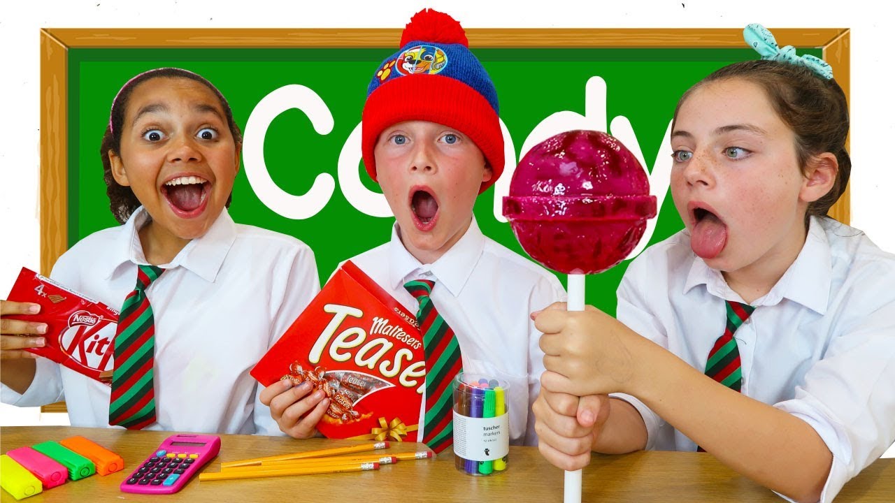 HOW TO SNEAK CANDY INTO CLASS!! Kids Get Detention - YouTube