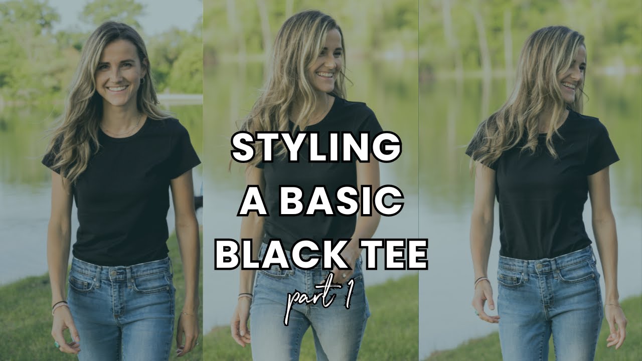 Styling a basic t-shirt | How to dress up a tee - YouTube