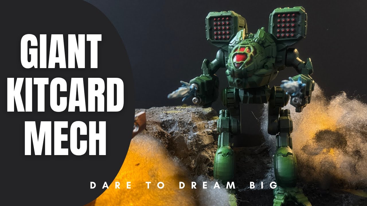 Giant 3D printed KitCard Mech - YouTube