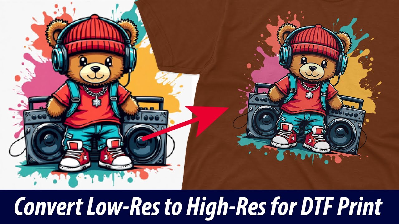 Convert Low Res to High Res for DTF Print Using Photoshop and Upscayl ...