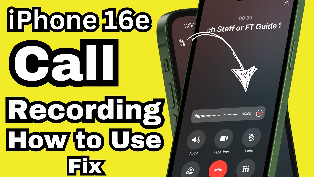 Does iPhone 16e has Call recording? (How to Record, Fix Settings ...