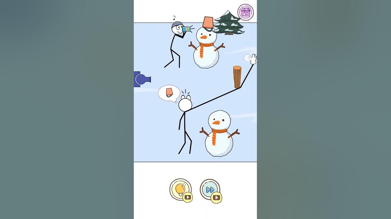 THIEF STOLE SNOWMAN 🪣 BUCKET LVL.93 #youtubeshorts #viral - YouTube