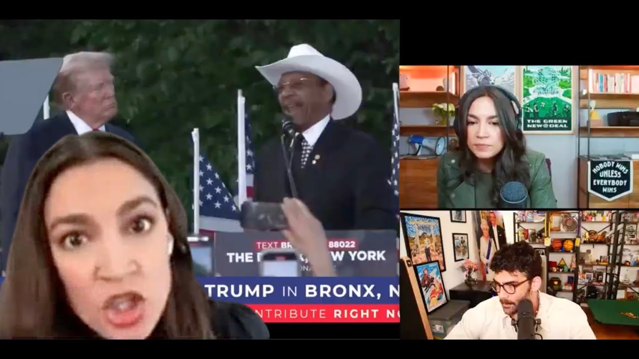 AOC OWNING TRUMPS BRONX RALLY IN REAL TIME - YouTube