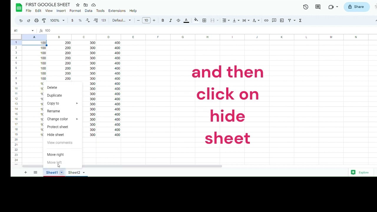 How To Hide Sheet In Google Sheet Aplication YouTube How To Hide Sheet In Google Sheet Aplication YouTube