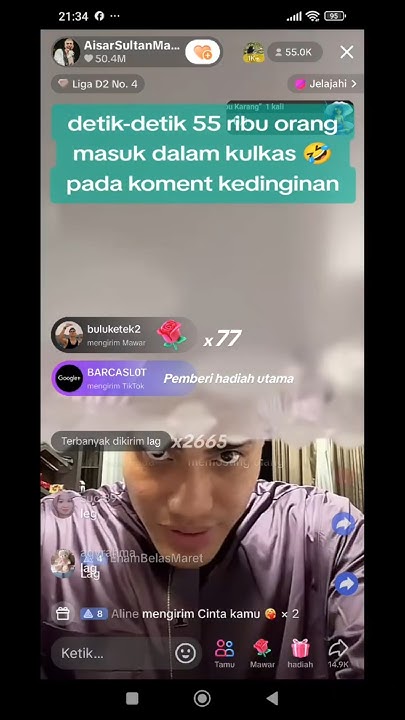 Detik-detik 55 Ribu Penonton Aisar Khaledd Masuk Kulkas🤣 #aisarkhaled #aifu #riaricis #fuji # ...