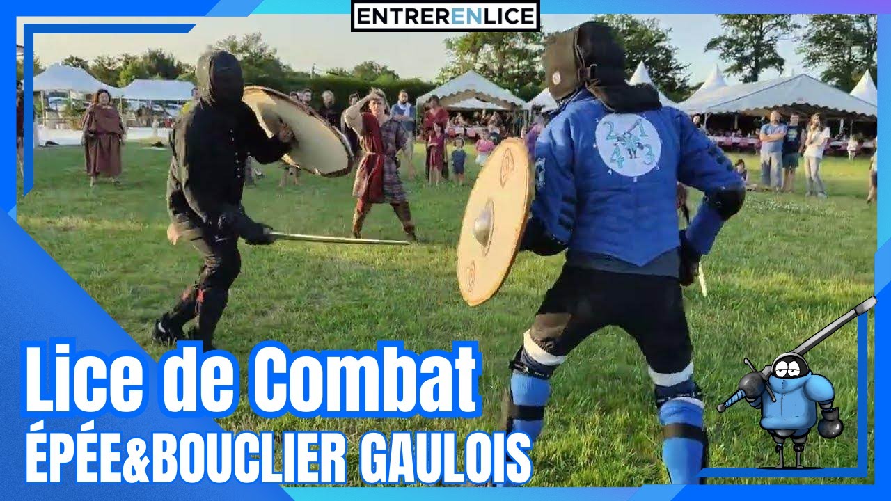 Duel Epée et Bouclier Gaulois - Sparring Entrer en Lice - YouTube