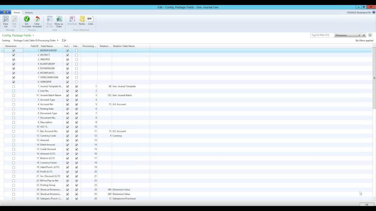 How to include Dimensions in Conf Package Table Fields while using ...