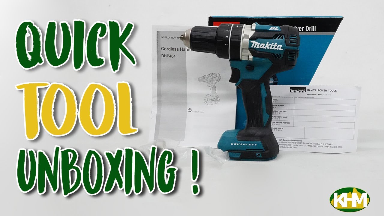 Quick Unboxing Makita DHP484Z Cordless Brushless Hammer Drill LXT ...