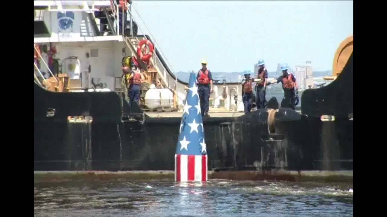 Francis Scott Key Buoy Drop - YouTube