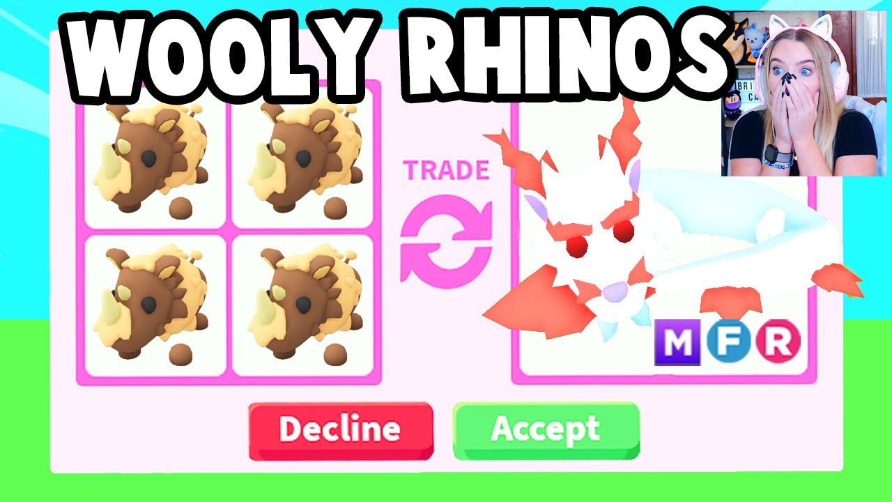 Trading *NEW* WOOLY RHINOS in Adopt Me! - YouTube