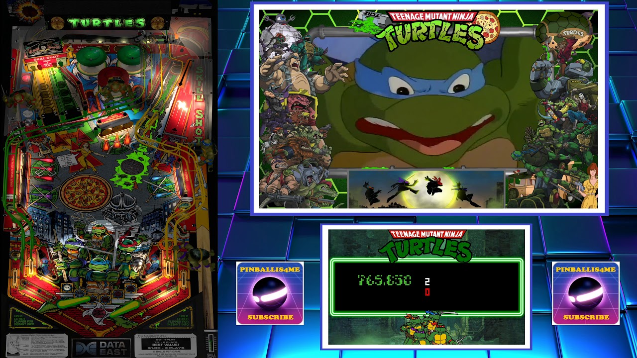 Teenage Mutant Ninja Turtles TMNT Visual Pinball Vpx Pup pack Gameplay ...
