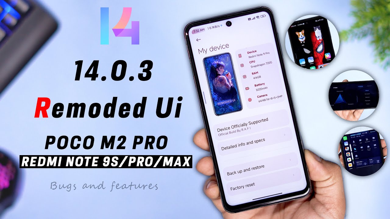 STABLE MIUI 14.0.3 Remoded ui for Poco M2 Pro / Redmi Note 9S/Pro/Max ...